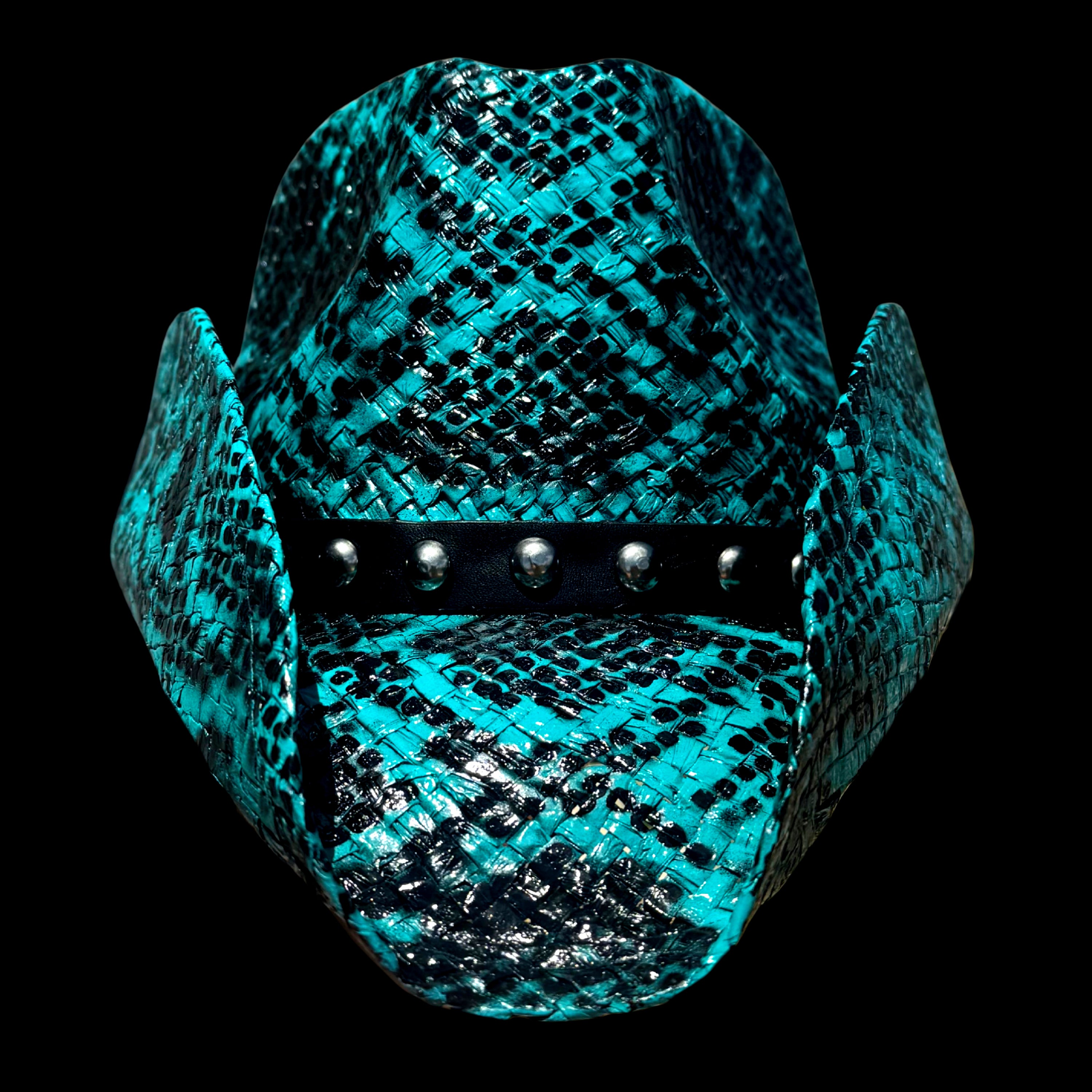 PRE-ORDER JUNE 2026 BLUE SNAKESKIN COWBOY HAT – SWAMP HATZ