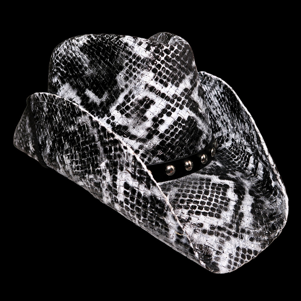 WHITE SNAKESKIN COWBOY HAT – SWAMP HATZ